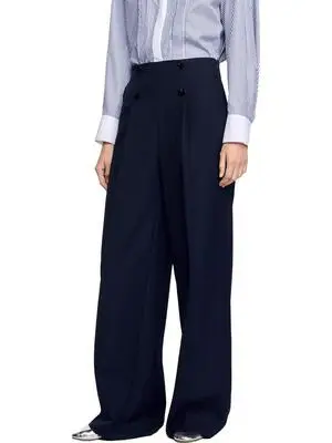 Sandro Suit Trousers - Navy Blue