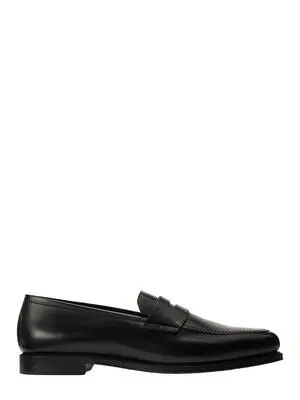 Ralph Lauren Maestra Calfskin Penny Loafer - Black