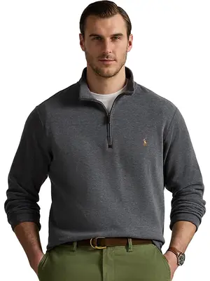 Ralph Lauren Estate-Rib Mockneck Pullover Barclay Heather
