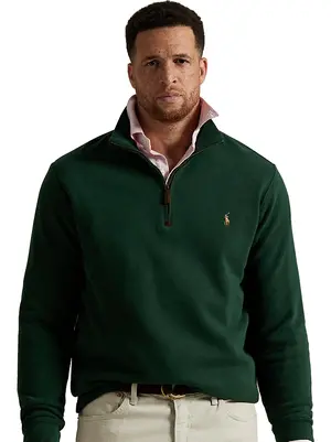 Ralph Lauren Estate-Rib Mockneck Pullover College Green