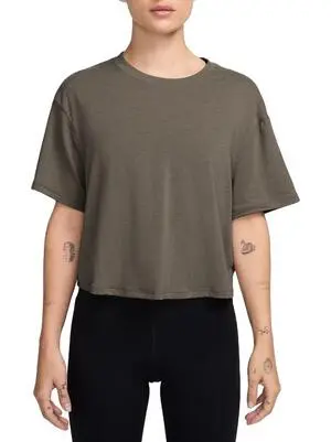 Nike Nike Dri-FIT Relaxed Crop Top 233 Mink Brown/clear