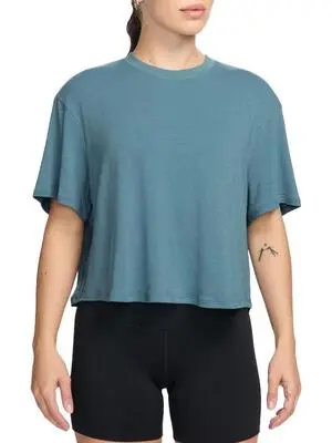 Nike Nike Dri-FIT Relaxed Crop Top Smokey Blue/ Clear