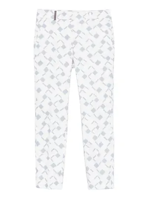 Peserico Geometric-print Trousers - White