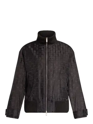FERRAGAMO Monogram Lightweight Jacket - Black