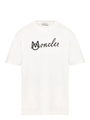 Moncler Logo-embroidered Cotton T-shirt - White