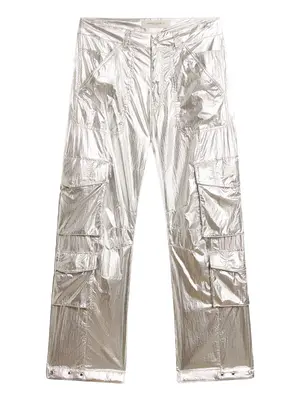GOLDEN GOOSE Technical Fabric Cargo Pants - Silver