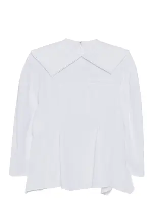 ENFOLD Sewing Detail Blouse - White