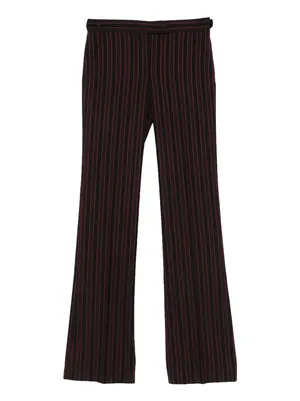 Alexander McQueen Pinstriped Low-rise Trousers - Black