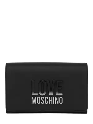 Moschino Logo-plaque Crossbody Bag - Black