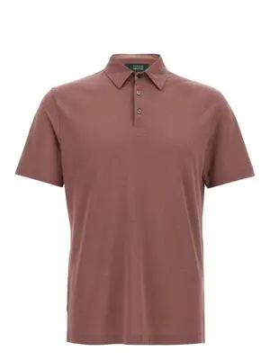 ZANONE Cotton Polo Shirt - Brown
