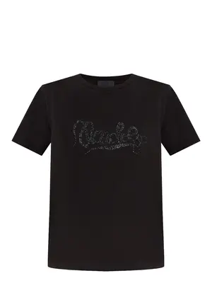 Moncler Glitter-logo T-shirt - Black