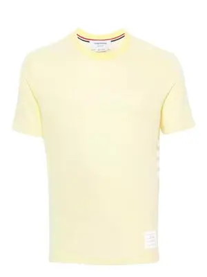 Thom Browne 4-bar Stripe Cotton T-shirt - Yellow