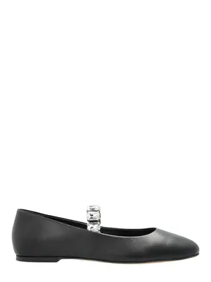 Casadei Crystal-embellished Ballerinas - Black