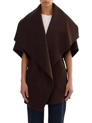 LAMARQUE Penelope Oversized Coat Dark Brown