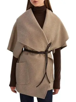 LAMARQUE Penelope Oversized Coat Heather Taupe