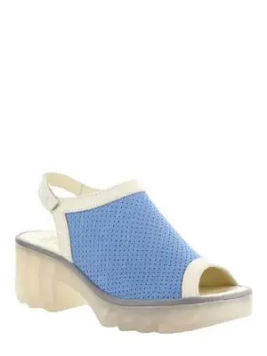 Fly London FLY London Teif Platform Sandals 001 Blue/ Offwht