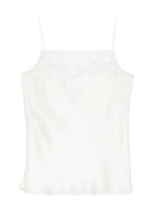 Carine Gilson Lace-detailed Pyjama Top - White