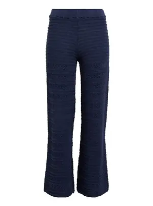 VICOLO Bootcut Knit Pants - Navy