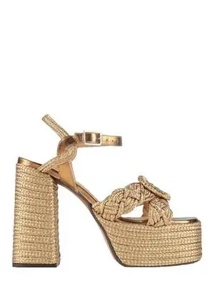 CastaÑer Ankle Strap Sandals - Gold