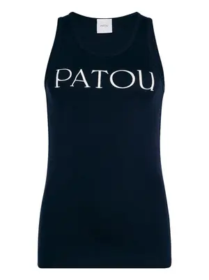 PATOU Logo-print Tank Top - Blue