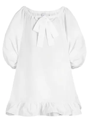 Patou Ruffle-hem Mini Dress - White