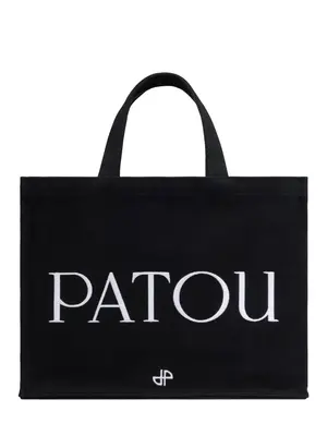 Patou Logo-print Tote Bag - Black