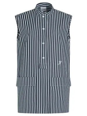 PATOU Patou Striped Mini Shirt Dress