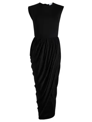 Patou Open-back Midi Dress - Black