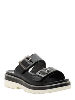 ARA Marbella Lug-sole Slide Sandal - Black