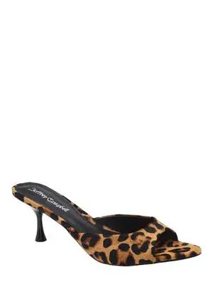 Jeffrey Campbell Slide Sandal - Tan Brown Cheetah