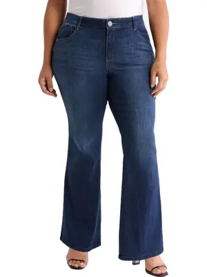 Wit & Wisdom High Waist Flare Jeans - Indigo