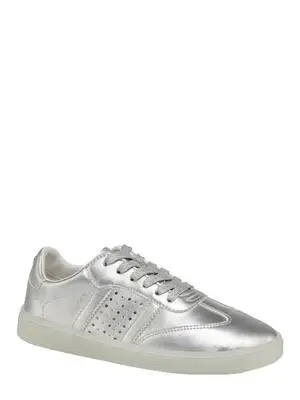 J/SLIDES NYC Hunter Low-profile Leather Sneaker - Silver
