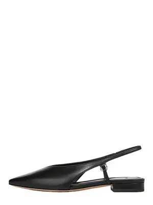 Vince Ines Leather Slingback Flats - Black