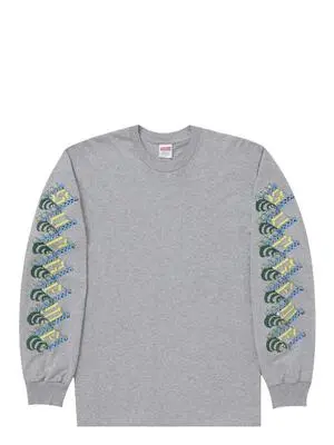 Supreme Strawberries Long Sleeve Tee Shirt - Heather Grey