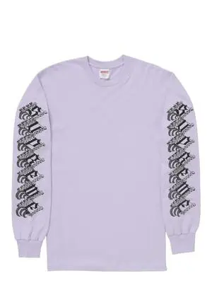 Supreme Strawberries Long Sleeve Tee Shirt Light Purple
