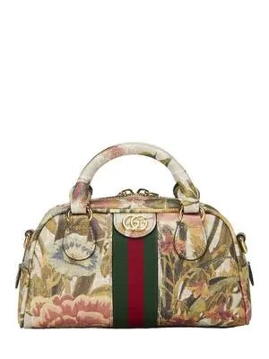 Gucci Gg Supreme Ophidia Water Flora Bowler Bag - Multi