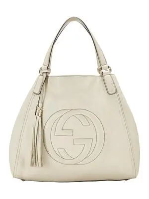 Gucci Leather Soho Convertible Shoulder Bag - White