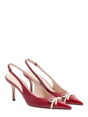 Valentino Garavani Valentino Garavani Bepointy Slingback Pumps Red/ivory