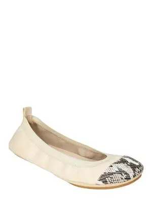 Yosi Samra Samantha Foldable Ballet Flat - Bone