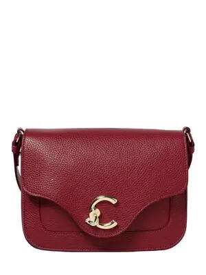 COCCINELLE Coccinelle C-Me Hammered Leather Mini Bag Red