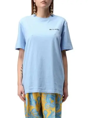 Etro T-shirt With Graphic Detail - Blue