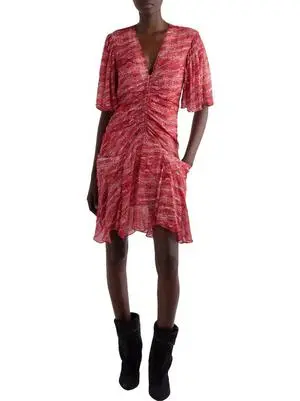 Isabel Marant Isabel Marant Étoile Vivienne Abstract Print Dress Red