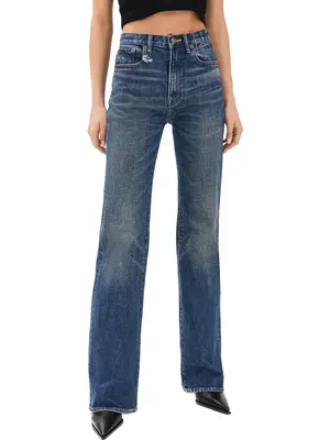 R13 Jane Jeans - Mire Blue Stretch