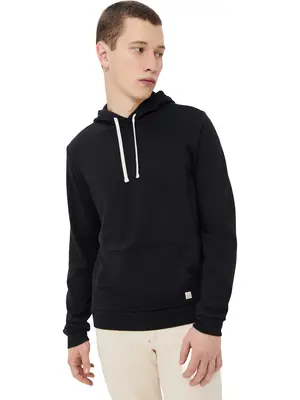 Marine Layer Lightweight Fleece Pullover Hoodie - Black