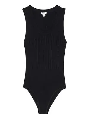 Alaïa Sleeveless Slim Fit Bodysuit - Black