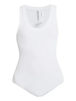 Alaïa ALAIA Sleeveless Slim Fit Bodysuit Blanc