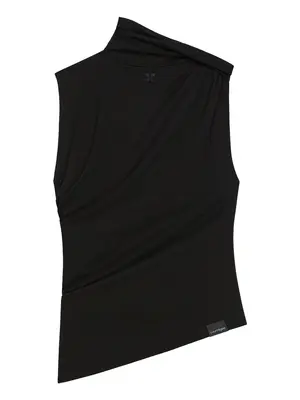 COURREGES Draped Top - Black