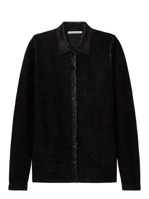 Maria Mcmanus Metallic Button-up Shirt - Black Metallic