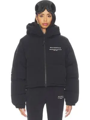 WHITESPACE Cropped Puffer Jacket - Black Onyx