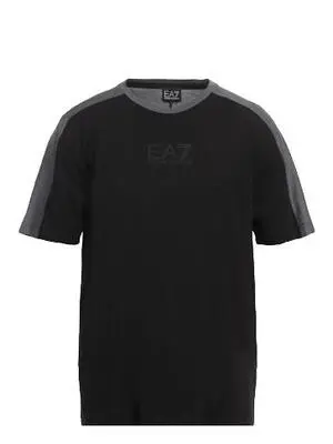 EA7 Man T-shirt White Size Xl Cotton Black